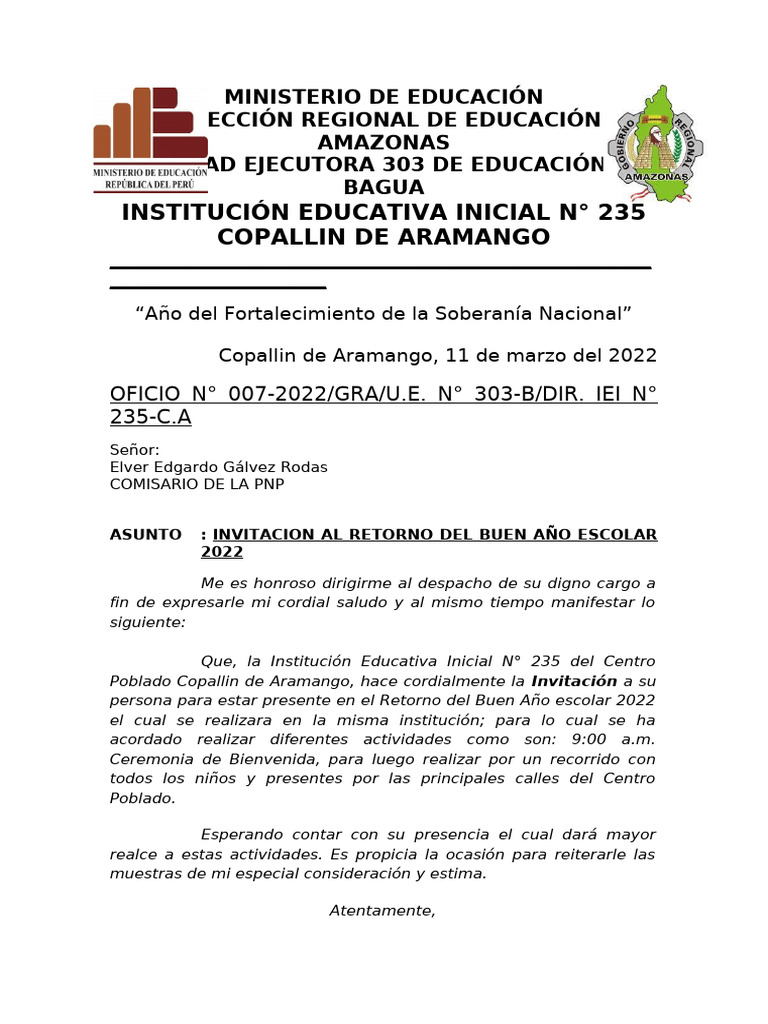 Invitación al Retorno Escolar 2022 | PDF