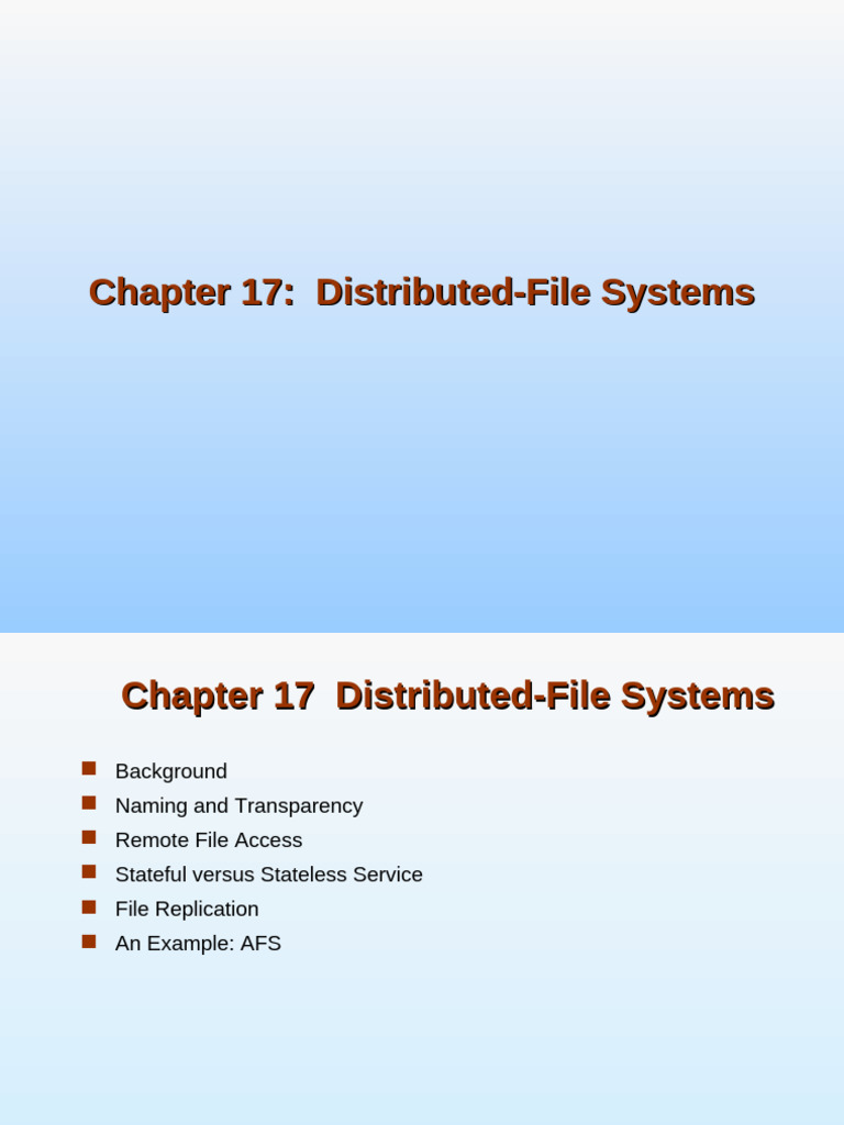 17 Distributed File Systems | PDF | Cache (Computing) | Computer File