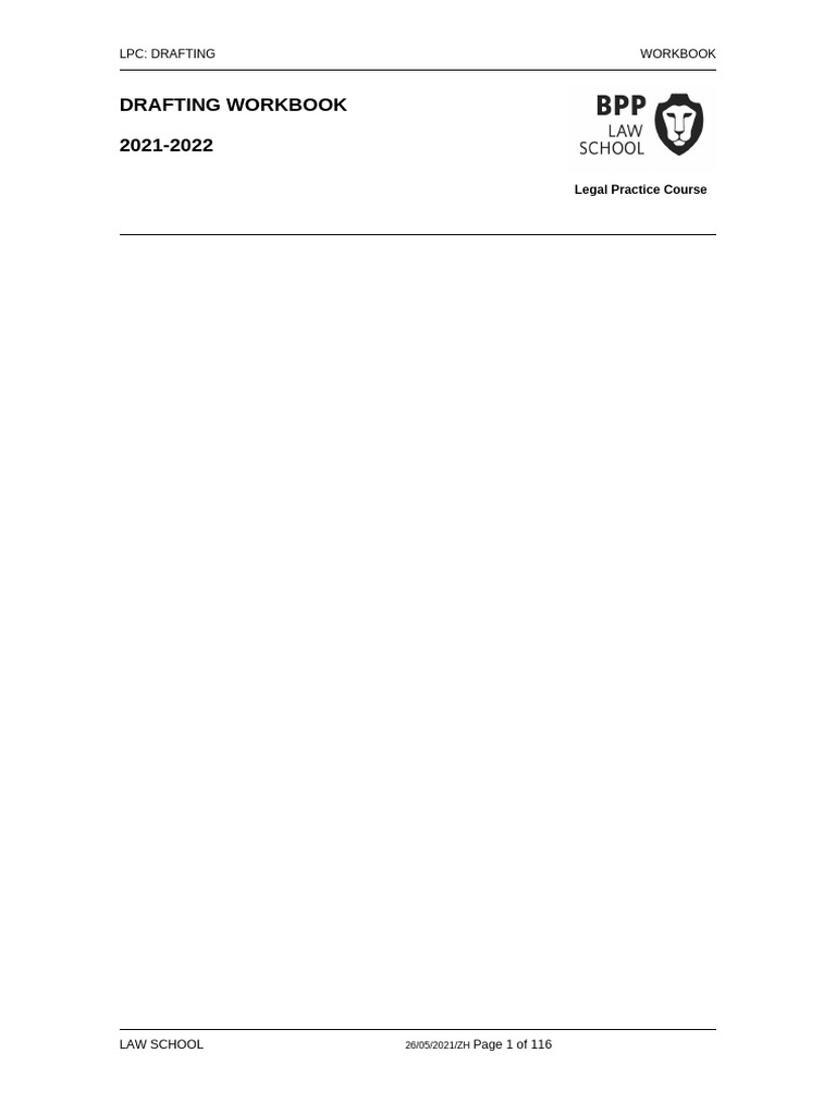 Drafting Workbook 2021-22 | PDF | Word | Employment