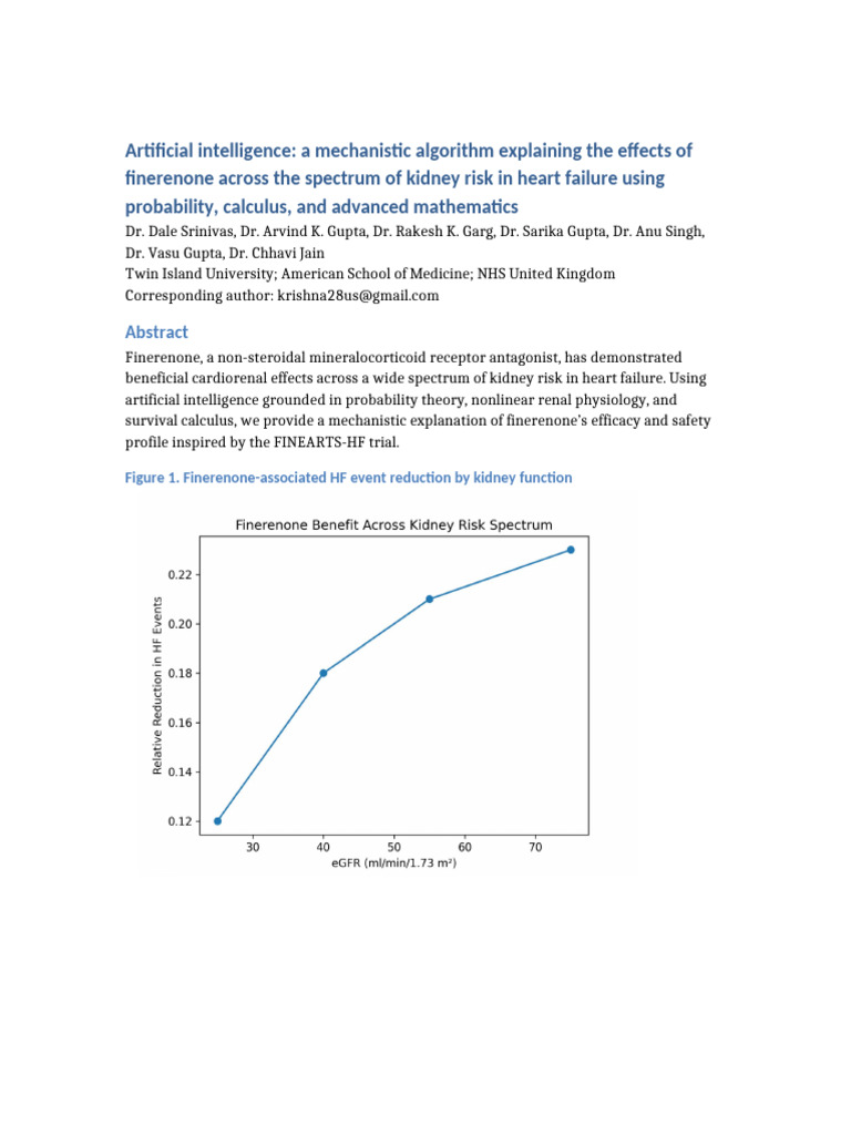 Finerenone's Impact on Heart Failure Risks | PDF