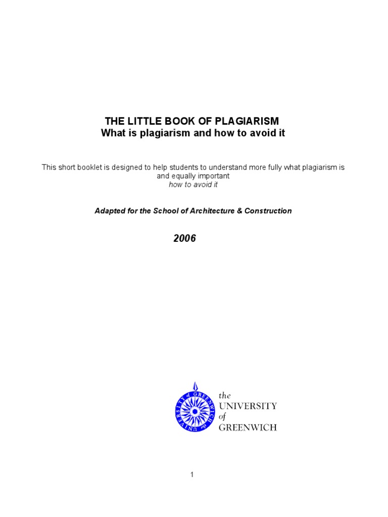 Little Book of Plagiarism | PDF | Plagiarism | Citation