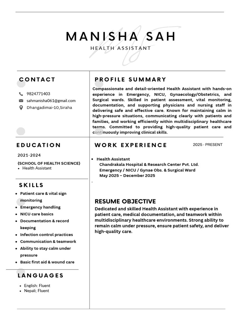 Minimalist White and Grey Professional Resume (1) | PDF