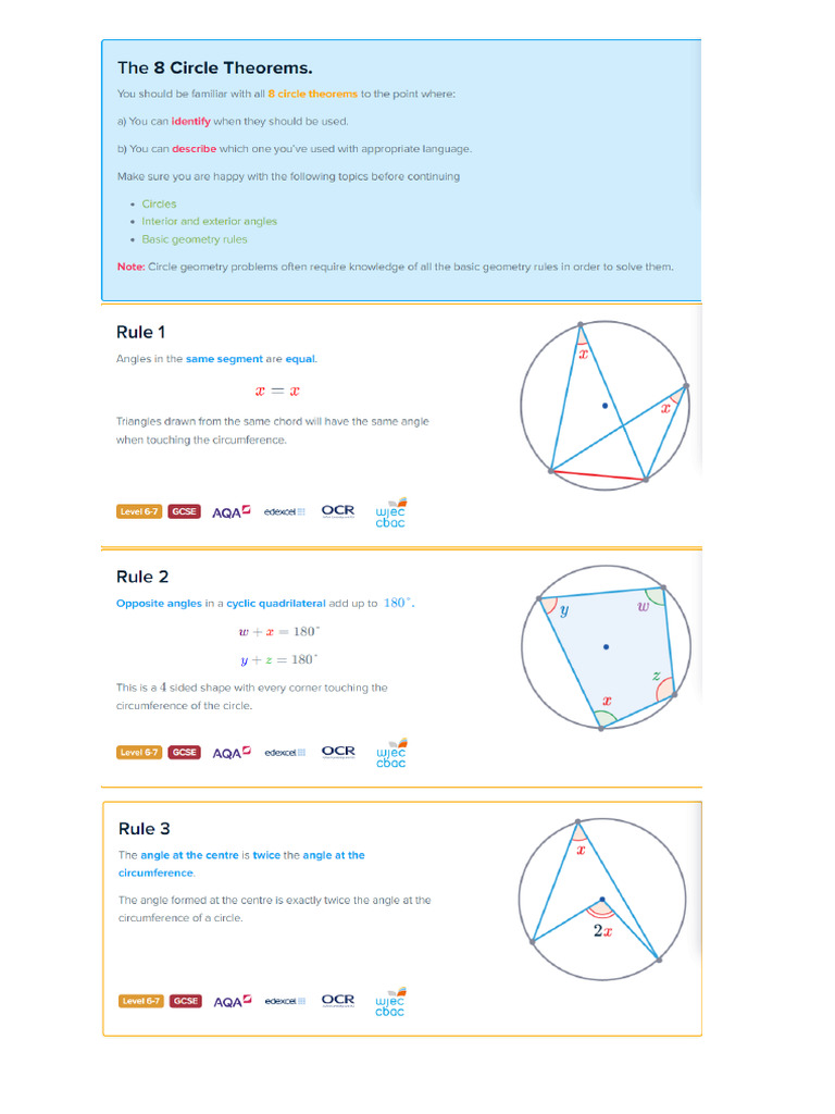 Circle Theorem II-Tass | PDF