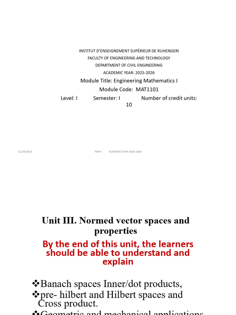 Lecture 3-1 | PDF | Norm (Mathematics) | Vector Space