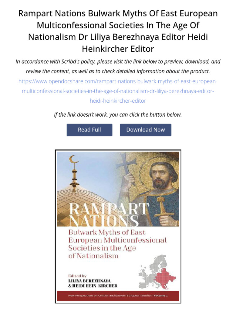Rampart Nations Bulwark Myths Of East European Multiconfessional ...