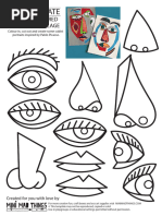 Picasso Portrait Collage Template | PDF