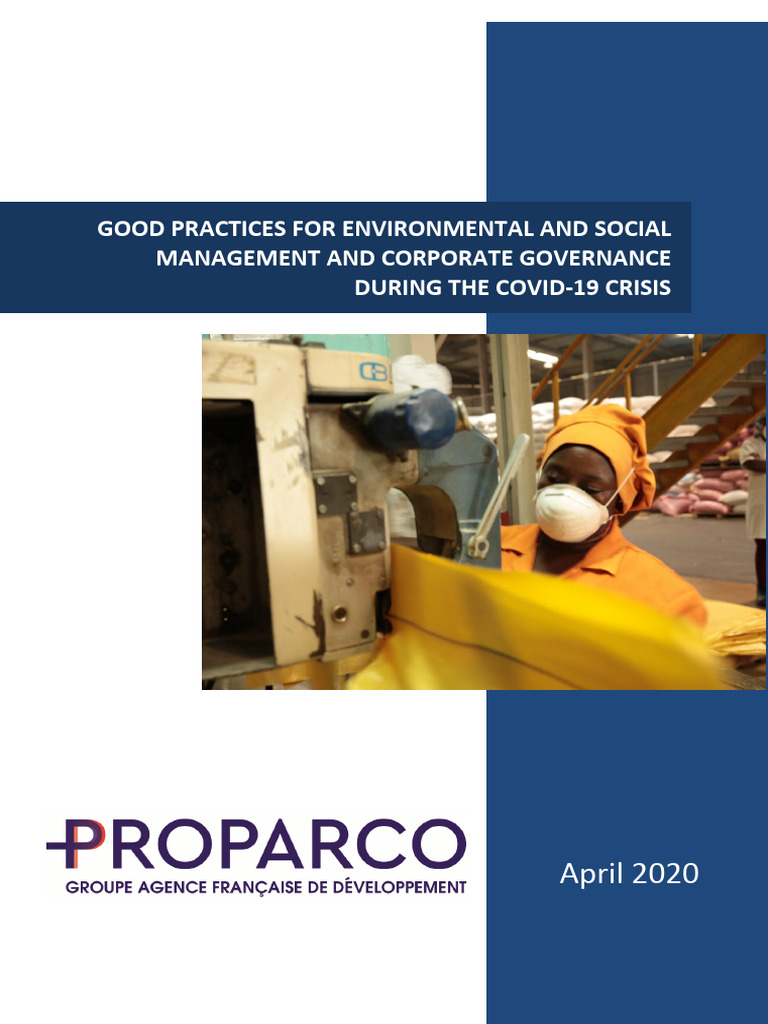 Good Practices for Environmental and Social Management and Corporate ...