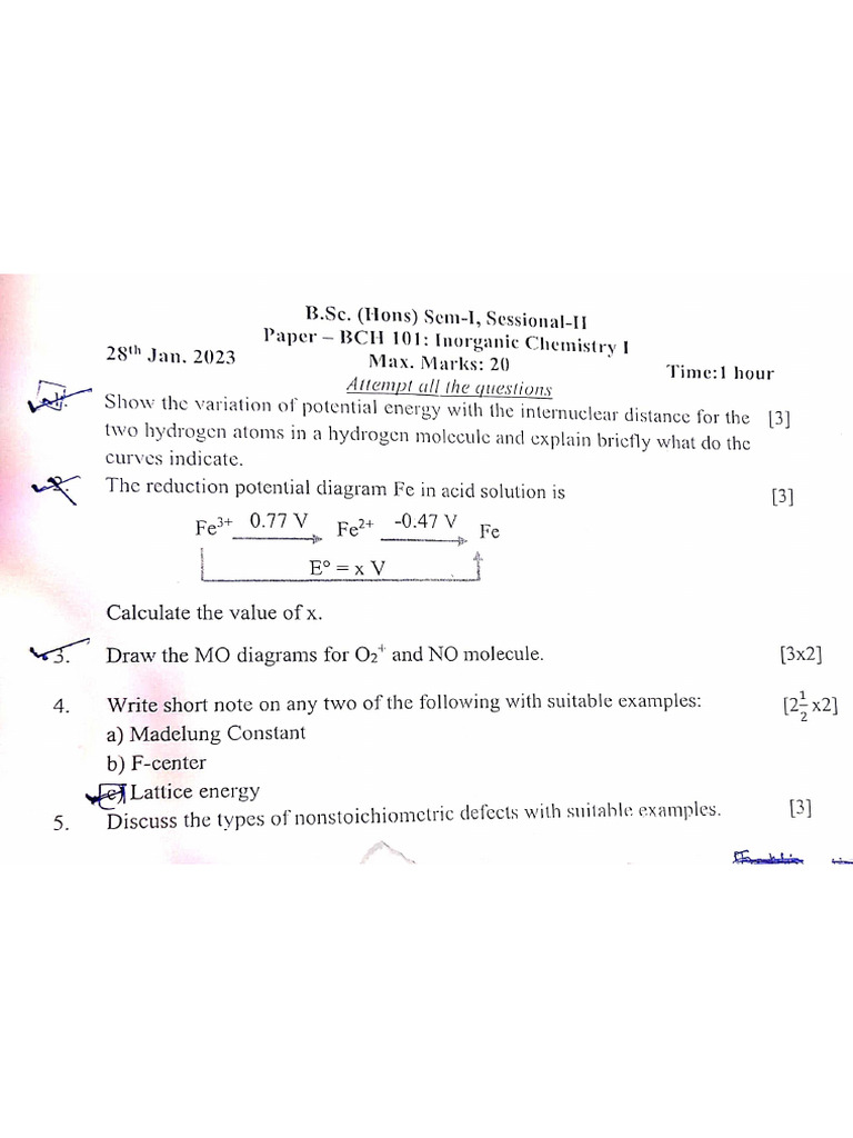 SEM 1 Question Papers? | PDF