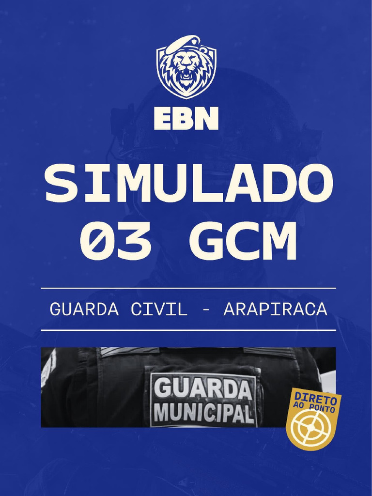 Simulado+03+ +Gcm+Arapiraca+2025+ +Ebn+Cursos | PDF | Poder Policial ...