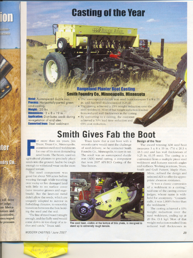 Austempered Seed Boot Casting Benefits | PDF | Materials | Metalworking