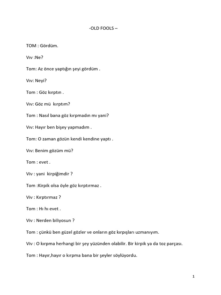 Old Fools | PDF
