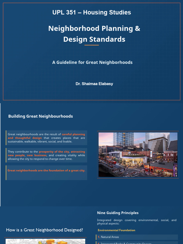 Neighborhood Planning Design Standards | PDF | Parks | Transport