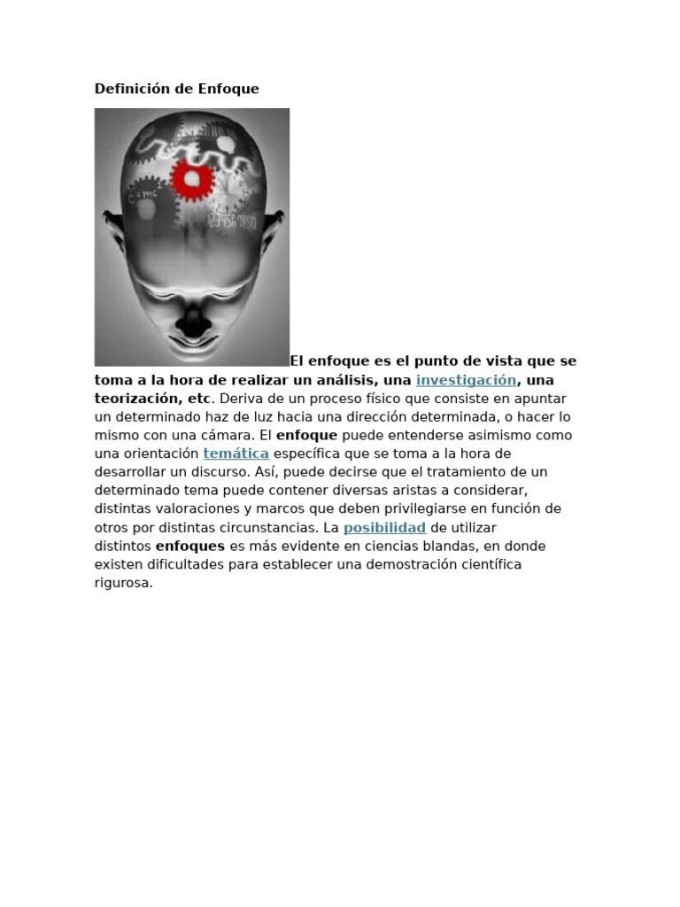Definición y Tipos de Enfoque | PDF