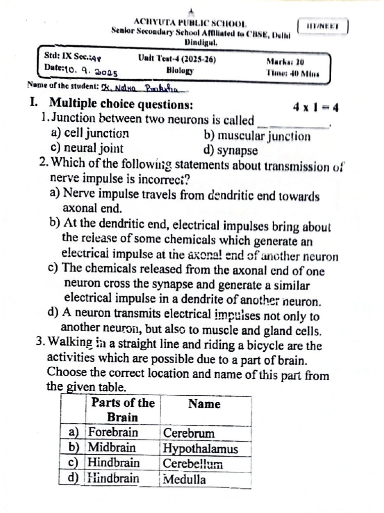 Bio Unit Test 4 | PDF