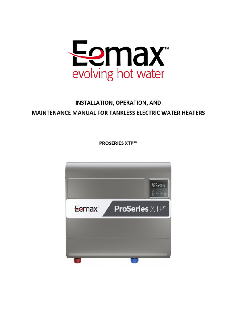 Water Heater Manual - EEMAX | PDF | Water Heating | Magnesium