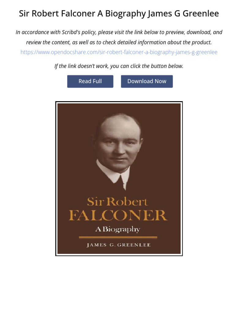 Sir Robert Falconer A Biography James G Greenlee | PDF | Faith ...