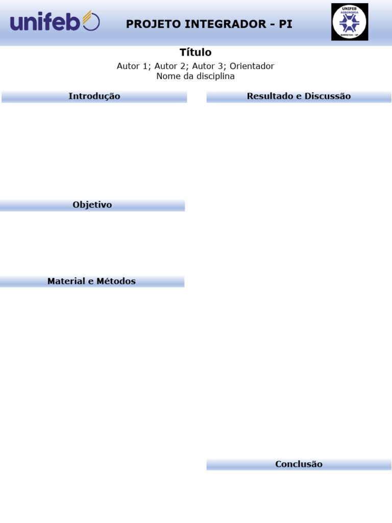 Modelo de Poster PI | PDF