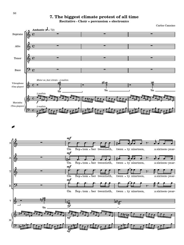 07 Recitativo 3 - The Biggest Climate Protest of All Time | PDF | Music ...