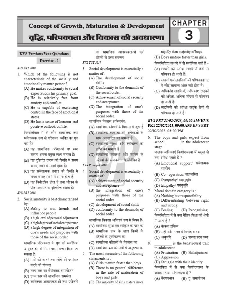Growth and Development | PDF | Psychology | Behavioural Sciences