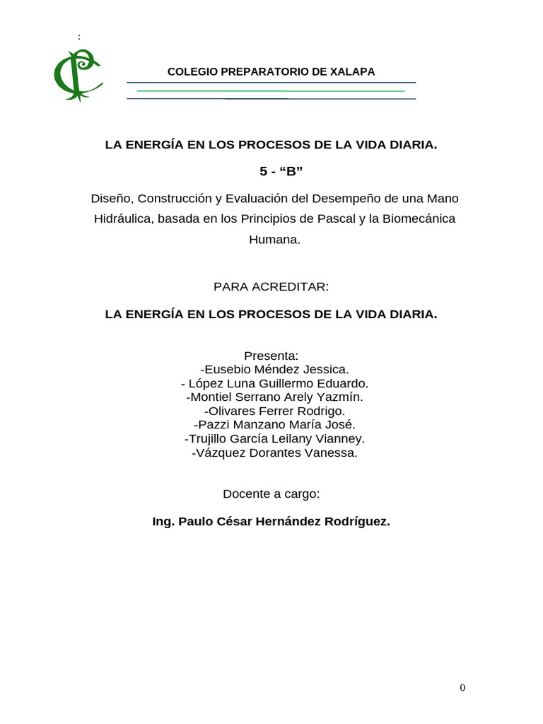 Borrador, proyecto energías.... | PDF | Mano