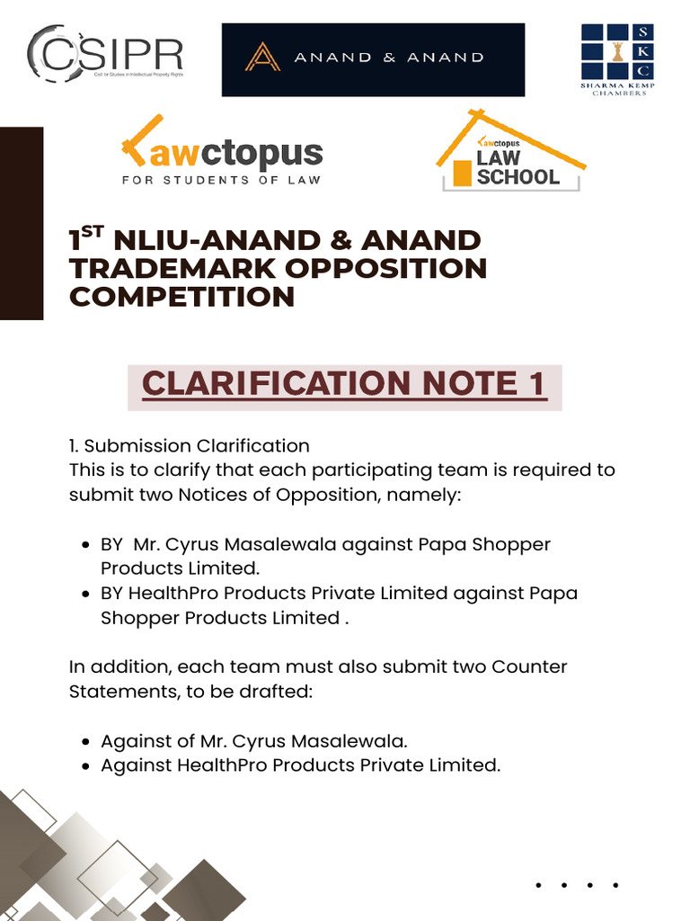 Clarification Note 1 | PDF