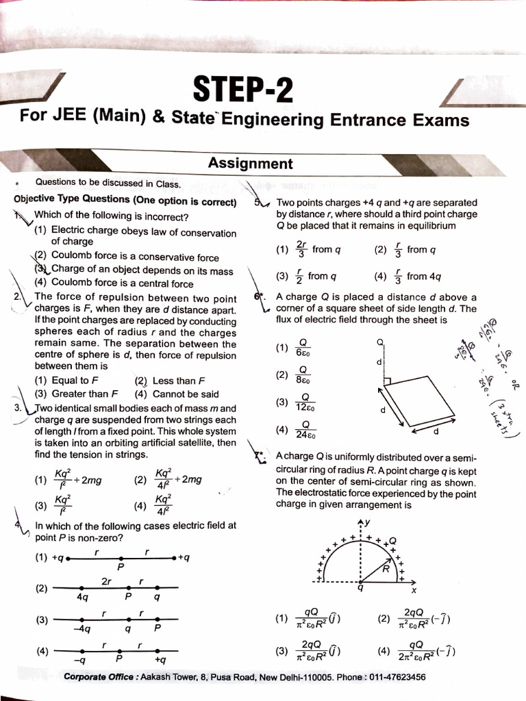 Electric Charges and Fields and questions | PDF | Force | Electric Field