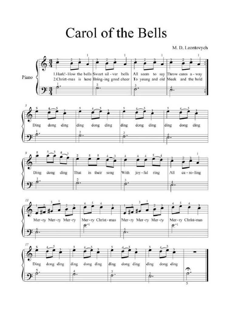 Carol of The Bells Easy | PDF