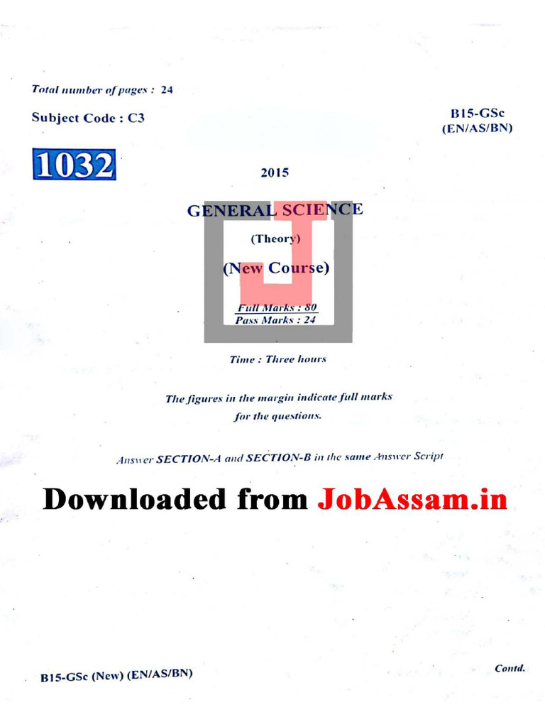 General Science 2015 | PDF