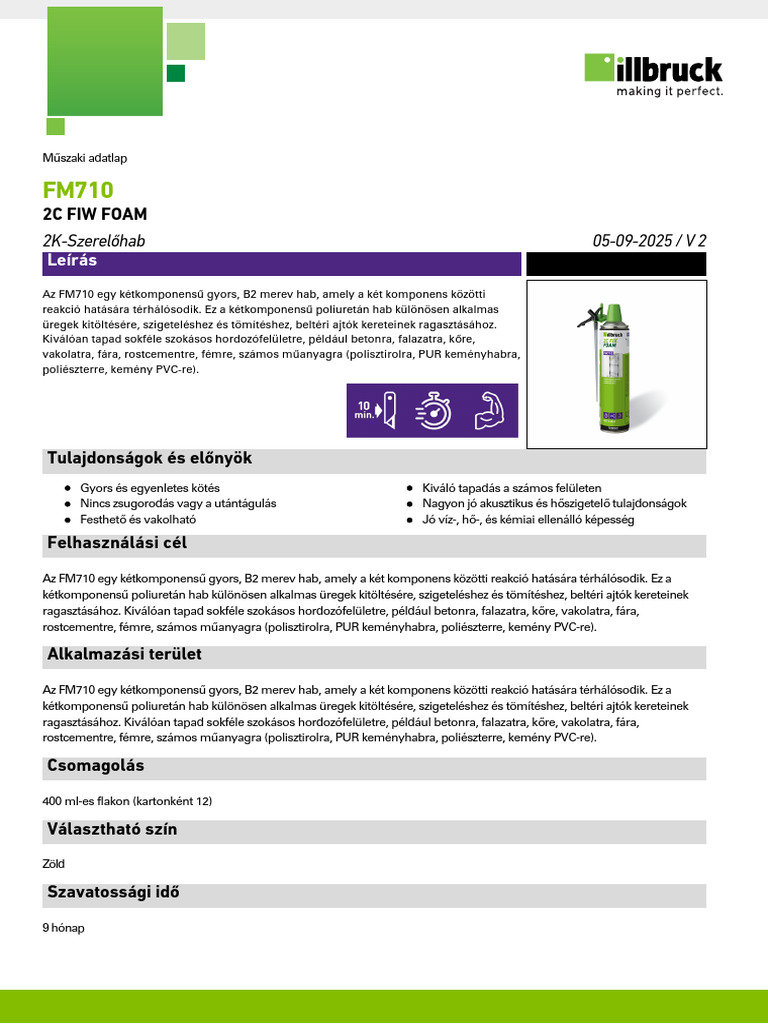 IB - FM710 - Datasheet - 2C FIW FOAM - hu-HU - v2 | PDF