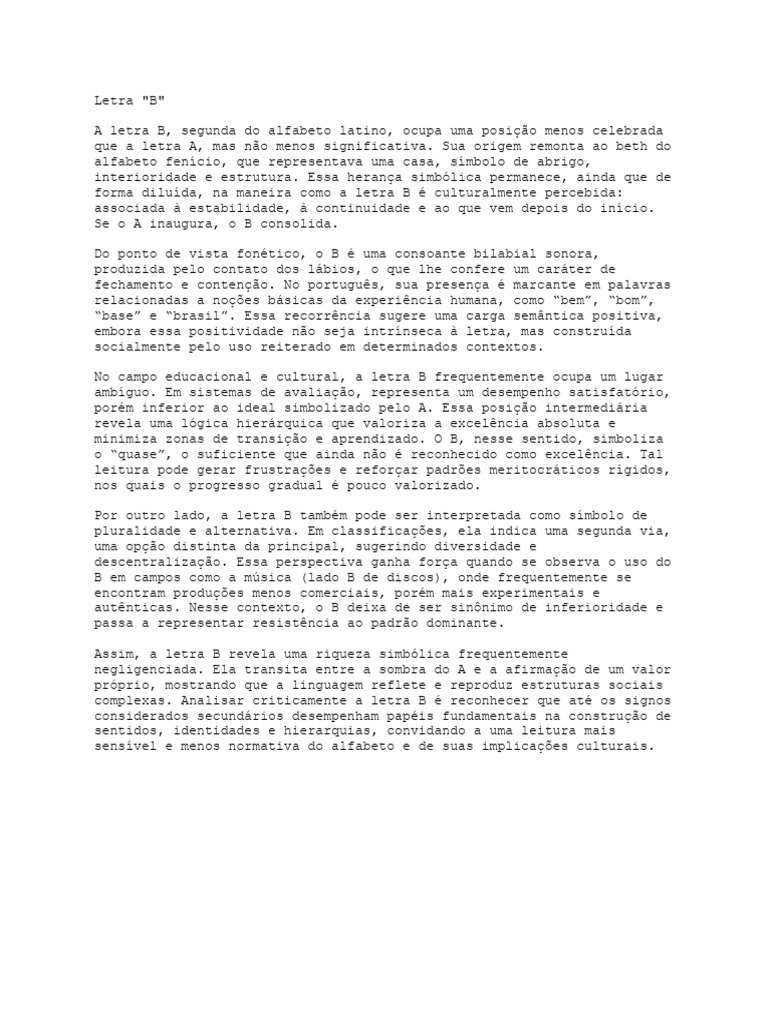 Letra-B | PDF | Alfabeto