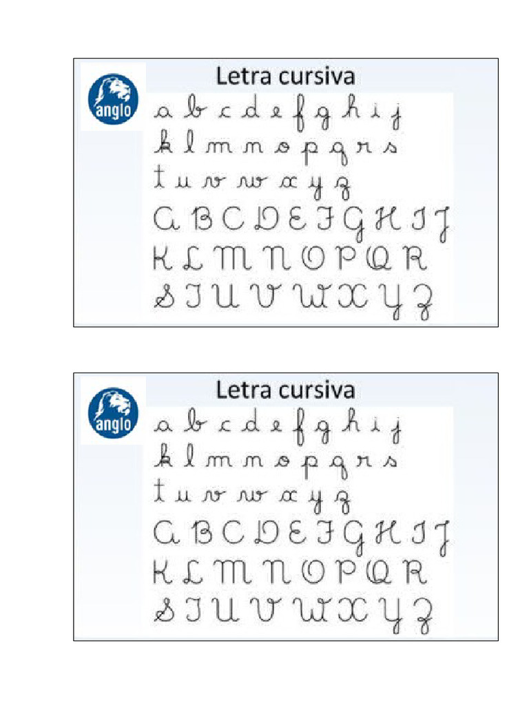 Ficha Cursiva | PDF