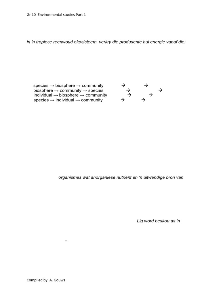 14 Environmental studies Questions | PDF | Natural Environment | Ecology