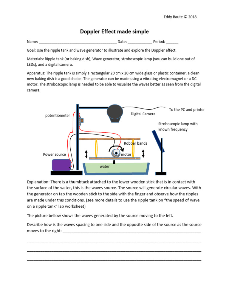 Understanding the Doppler Effect Experiment | PDF | Waves | Wavelength