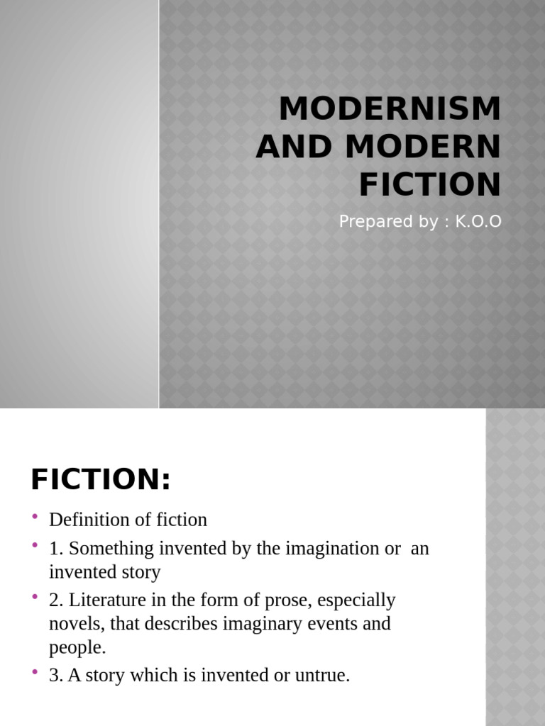 Modernism and Modern Fiction.......1 | PDF | Narration | Unconscious Mind