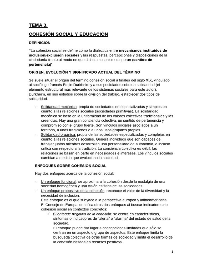 255969510-TEMA 3 | PDF | Emile Durkheim | Solidaridad