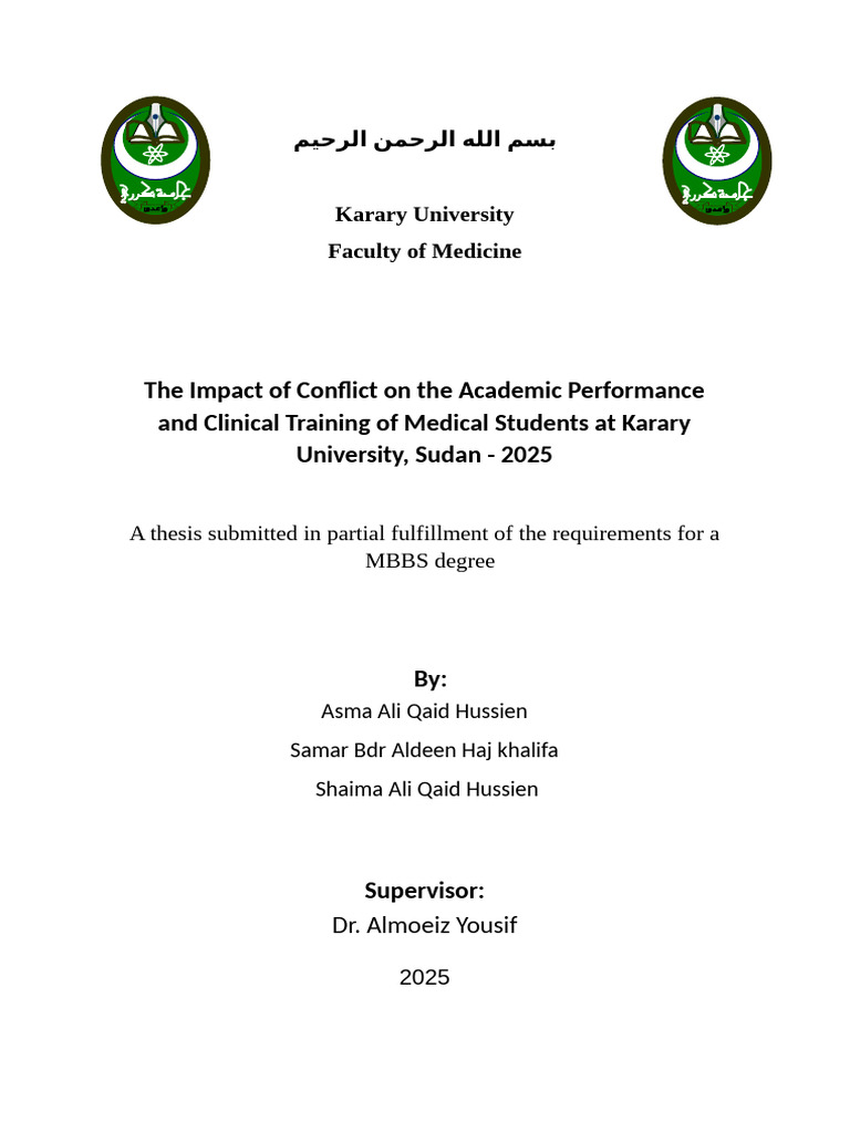 The Impact of Conflict on the Academic Performance and Clinical ...