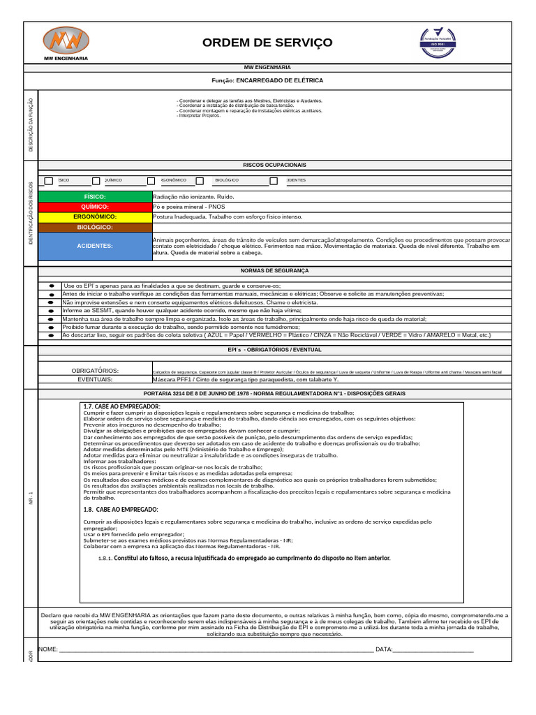 O.S. - R7 | PDF | Eletricista | Física