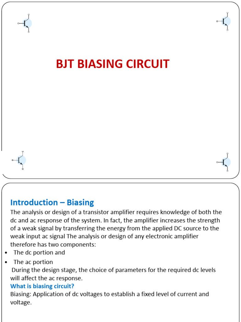 bjt_bias_fixed | PDF | Bipolar Junction Transistor | Amplifier
