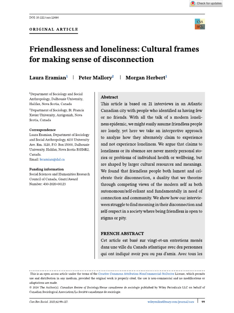 Article Friendlessness and loneliness_Cultural frames for making sense ...