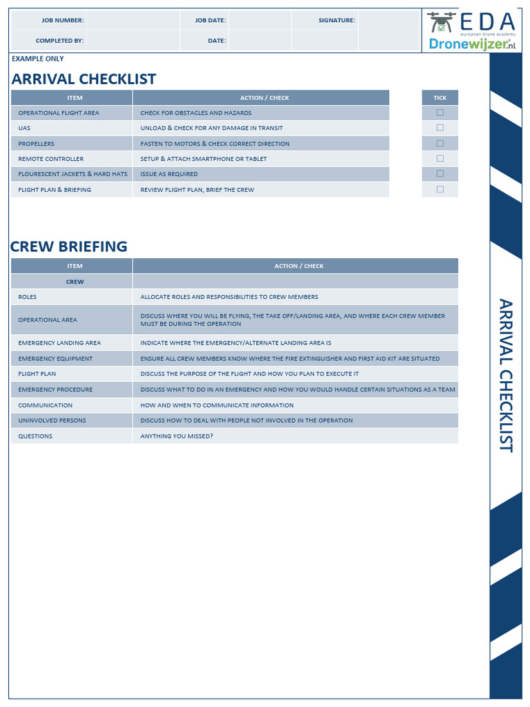 Open Category Arrival Checklist | PDF