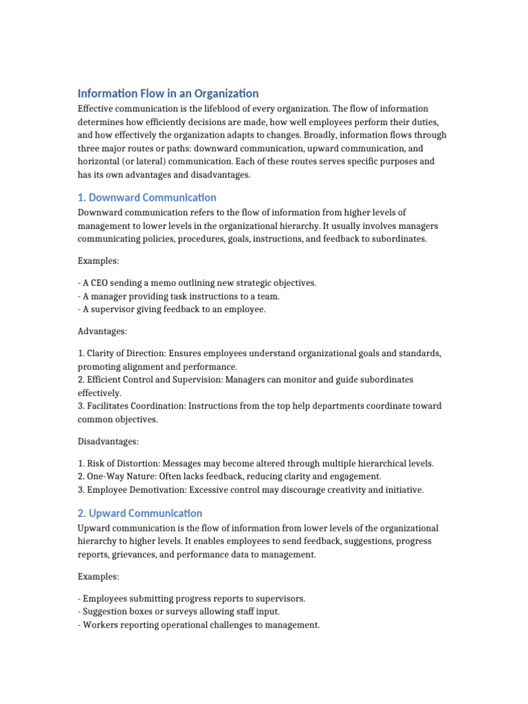 Understanding Organizational Information Flow | PDF | Hierarchy ...