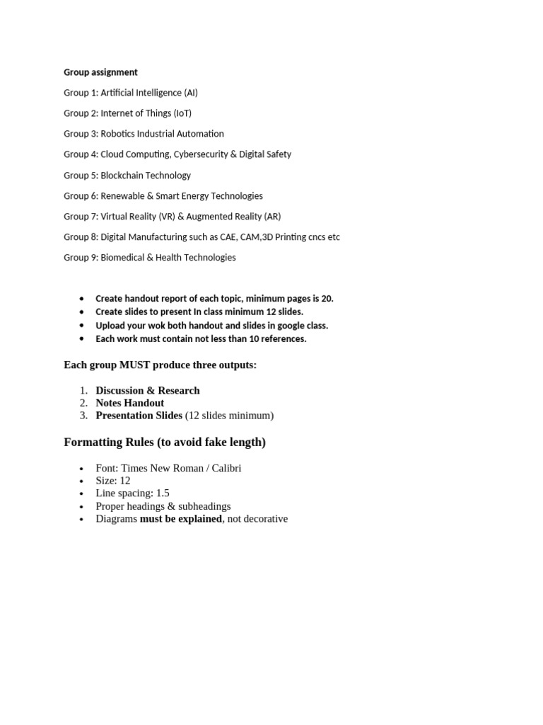 Group Assignment | PDF