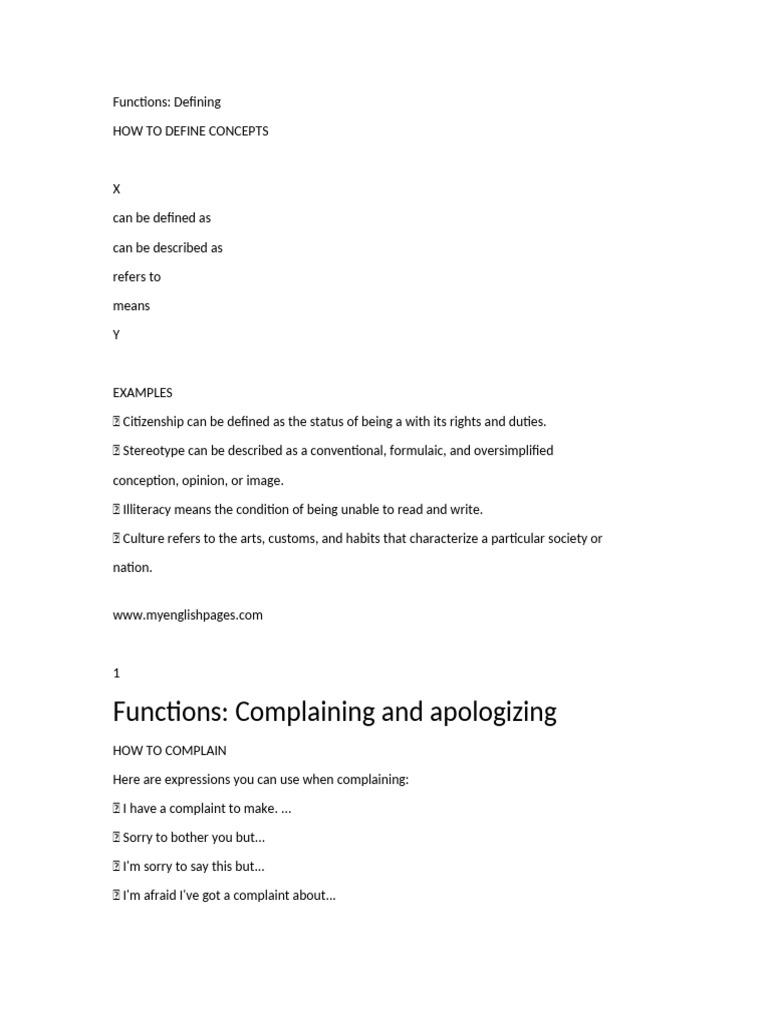 Defining Concepts and Expressions | PDF