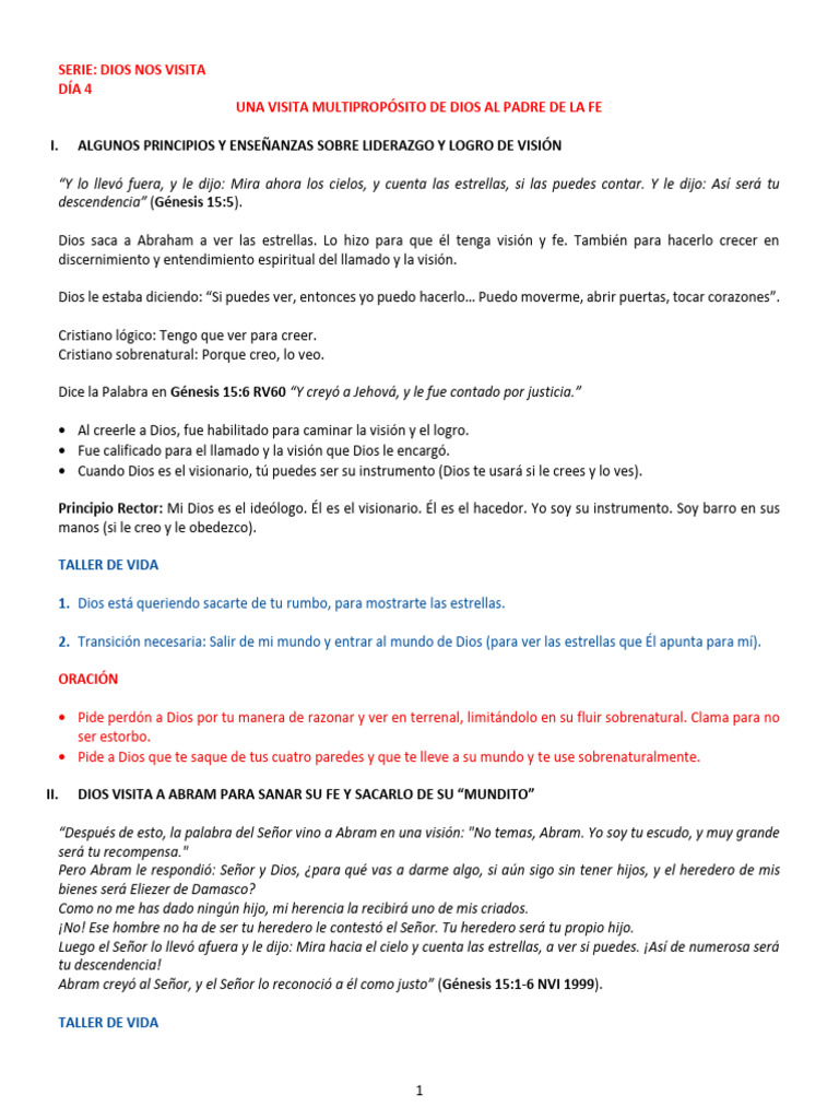 Visión y Fe: Dios y Abraham | PDF | Abrahán | Dios