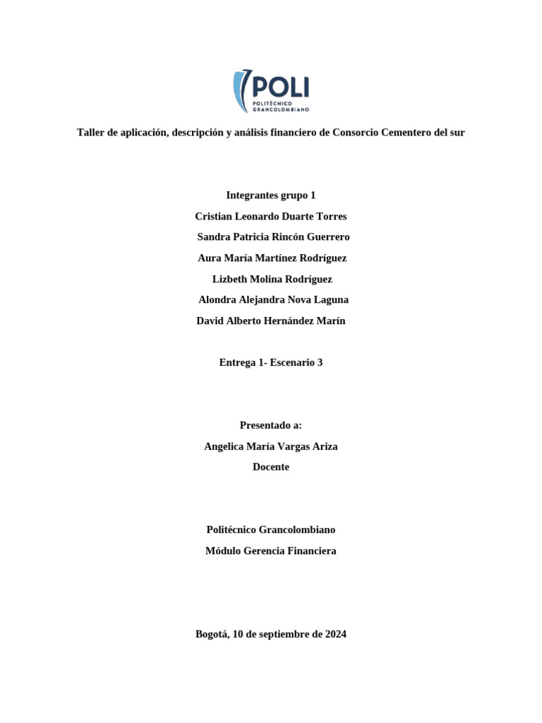 Entrega previa 2 - Escenario 5_Ajuste punto 3 | PDF | Deuda | Inversiones