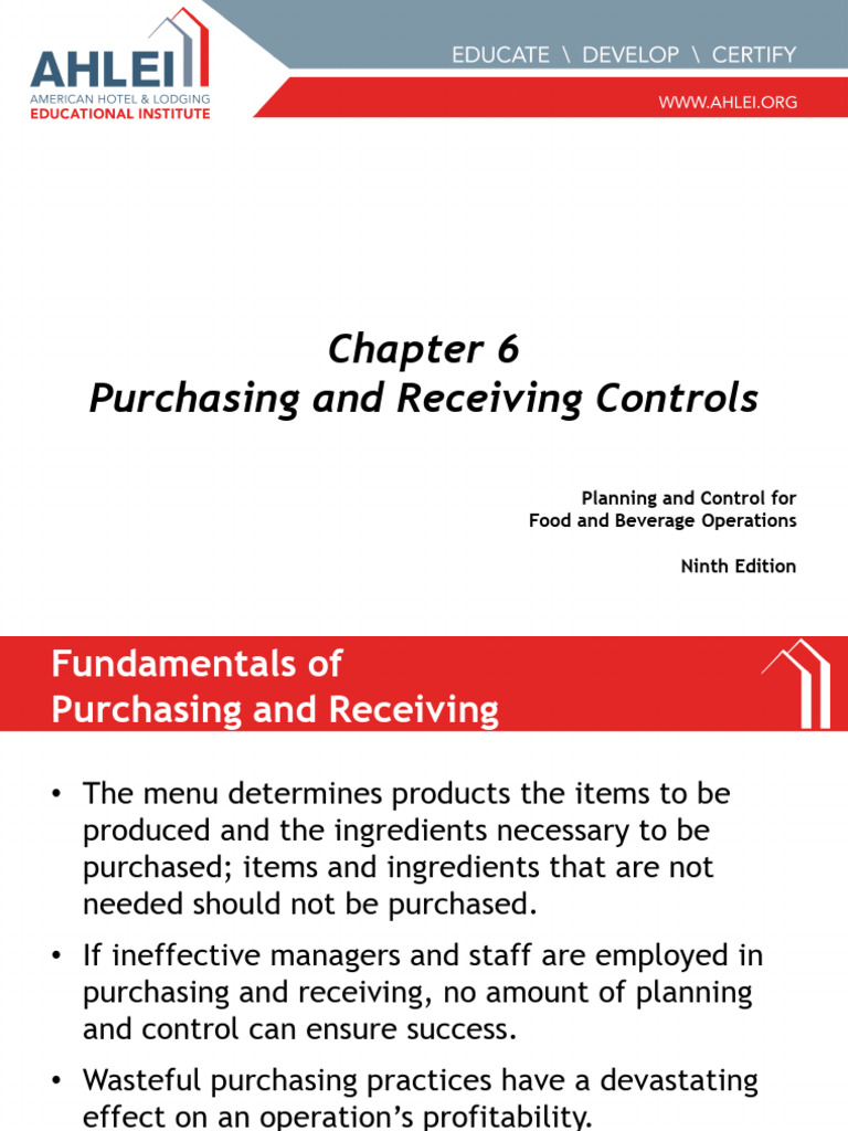 Purchasing Controls in Food Operations | PDF | Brand | Specification ...