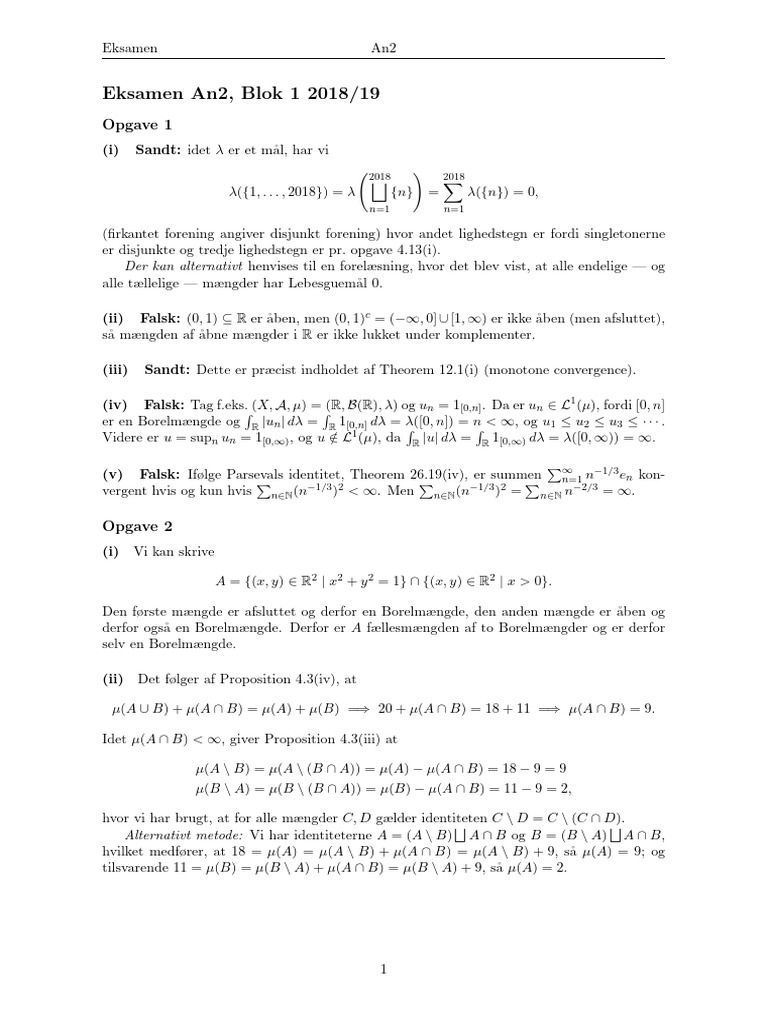 An2 Exam F18 Solutions | PDF