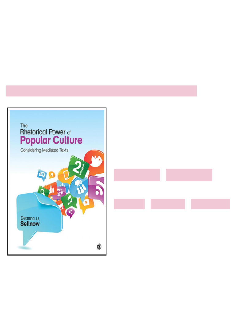 Rhetorical Power of Popular Culture Considering Mediated Texts The ...