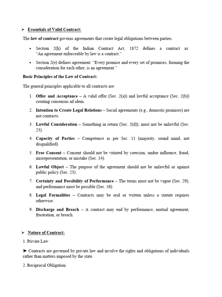 General Contracts Notes( New) (1) | PDF | Legal Remedy | Specific ...