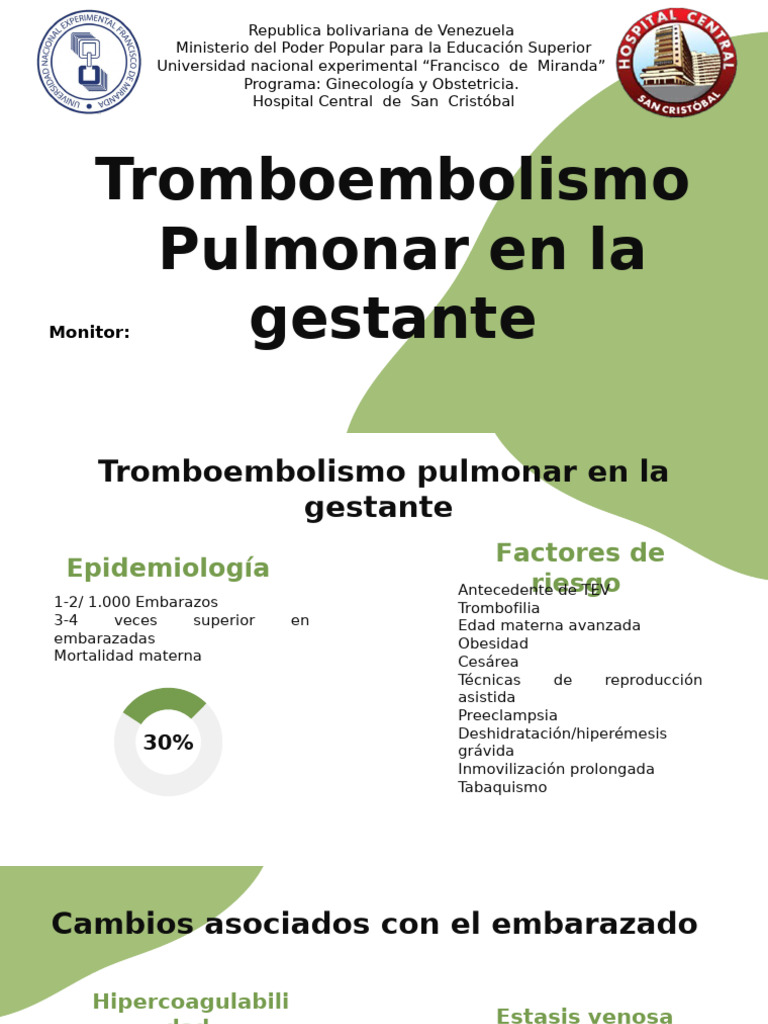 TEP | PDF | Medicina CLINICA | Sistema cardiovascular